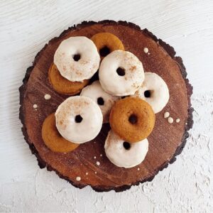 Pumpkin Donuts - Whisking Wolf